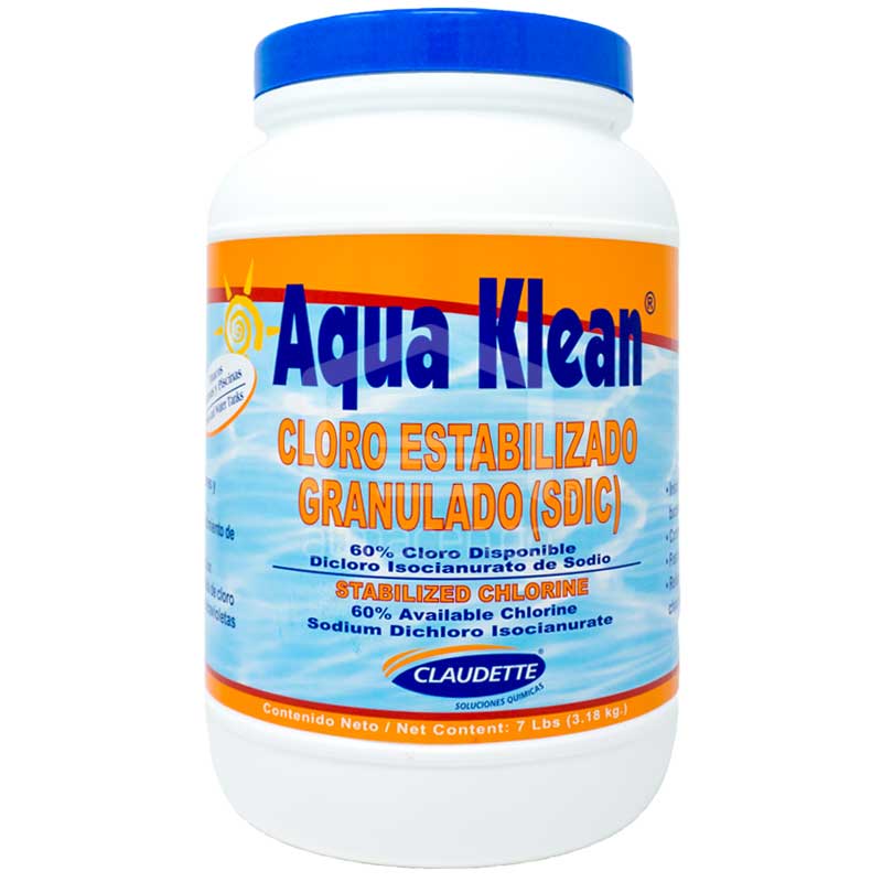 Cloro Estabilizado Aqua Klean Granulado, 7 lbs | Compra en línea ...
