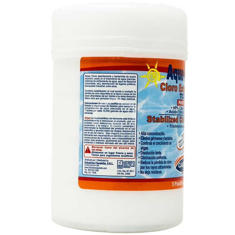 Cloro Estabilizado Aqua Klean Pastilla (200 gr x 5 uds) - almacen.do