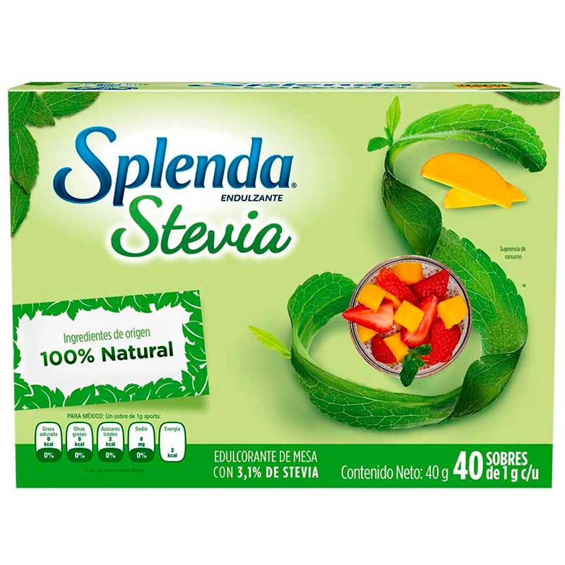 Endulzante Splenda Naturals con Stevia (40 uds) | Compra en línea ...
