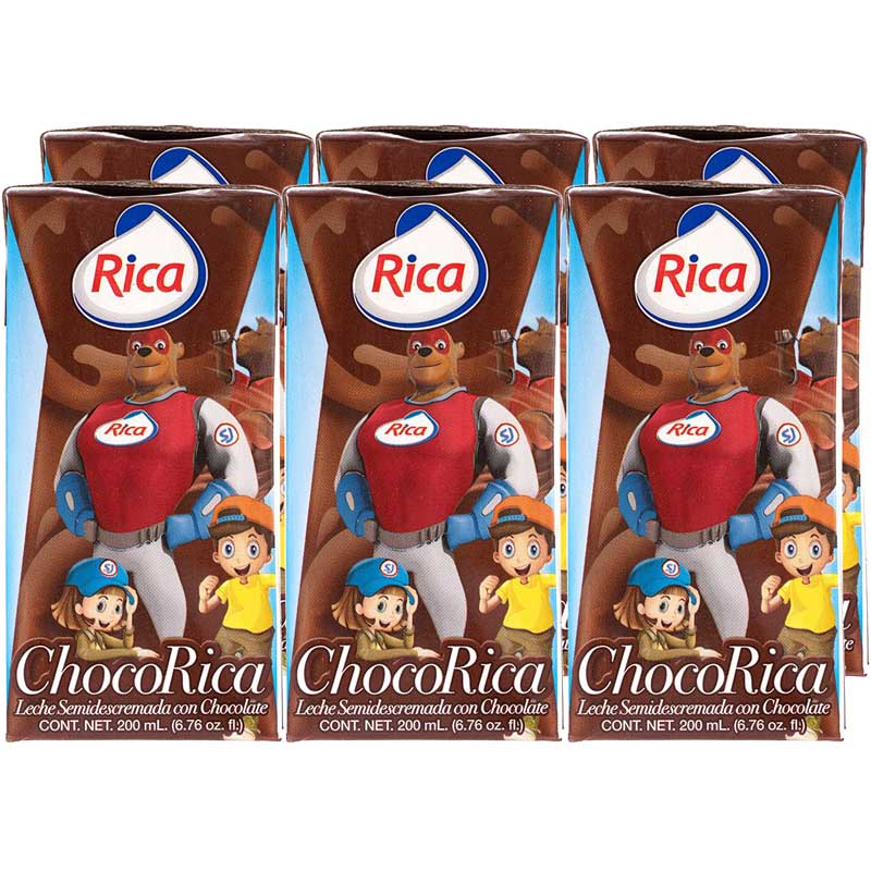 Leche Semidescremada ChocoRica, 200 ml (6 pack) | Compra en línea ...