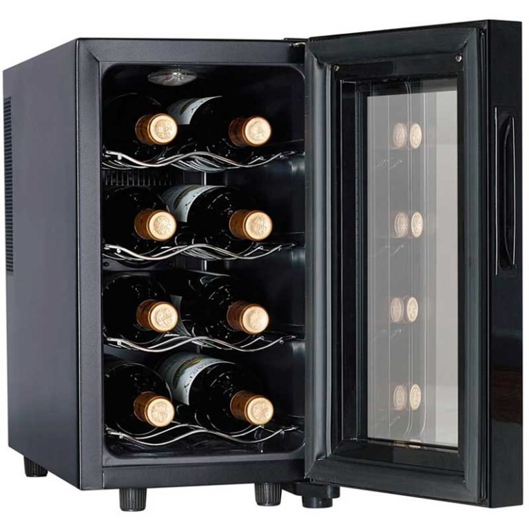Vinera Frigidaire Negra 8 Botellas | Compra en línea - almacen.do