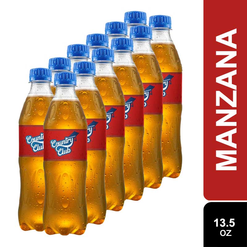 Refresco Country Club Sabor Manzana, 13.5 oz (12 uds) | Compra en línea ...